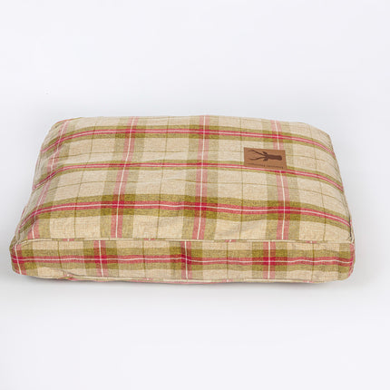 Danish Design Lumberjack Quilted Mattress Dog Bed White